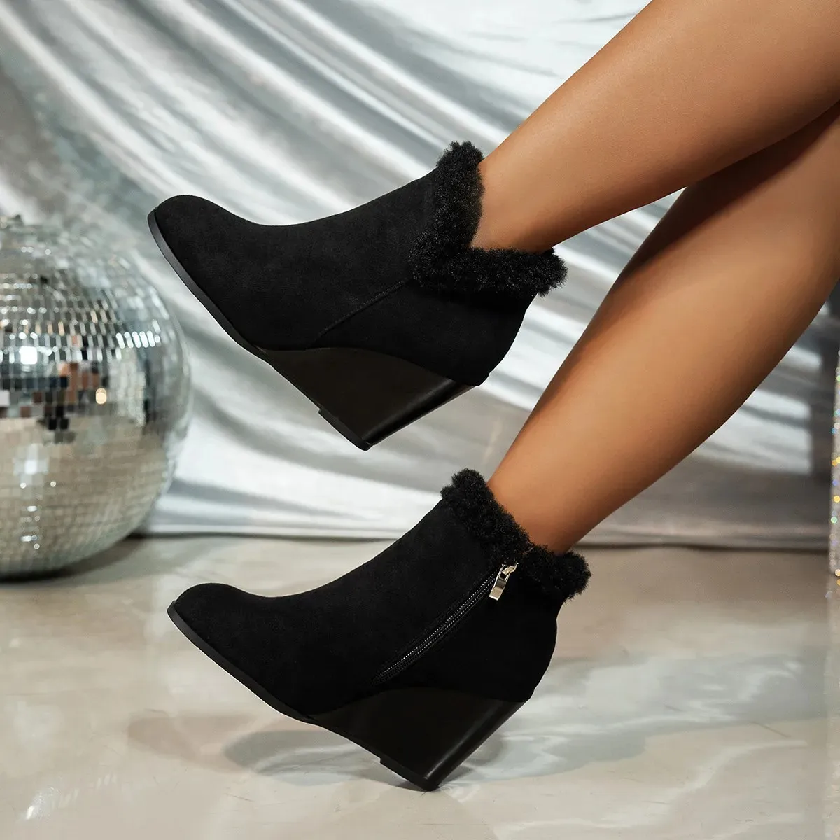 Winter Wedge Boots: Platform Ankle Snow Boots - Warm, Stylish, & On ...