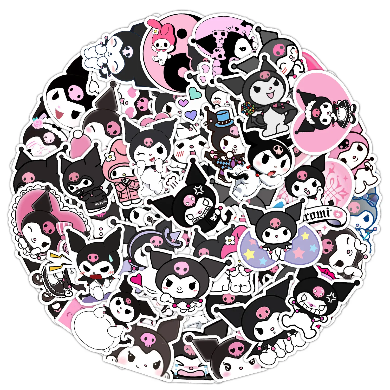 DHgate.com:Kuromi Stickers Kawaii Stickers - 10/50/100Pcs Japanese ...
