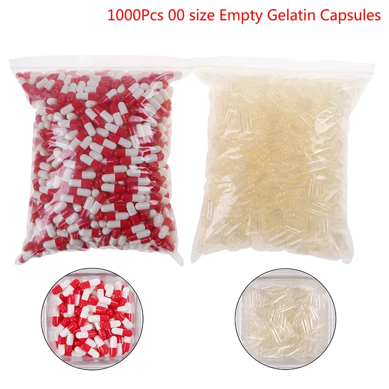 DHgate.com:1000Pcs Standard Size 00# Empty Capsules Gelatin Clear ...