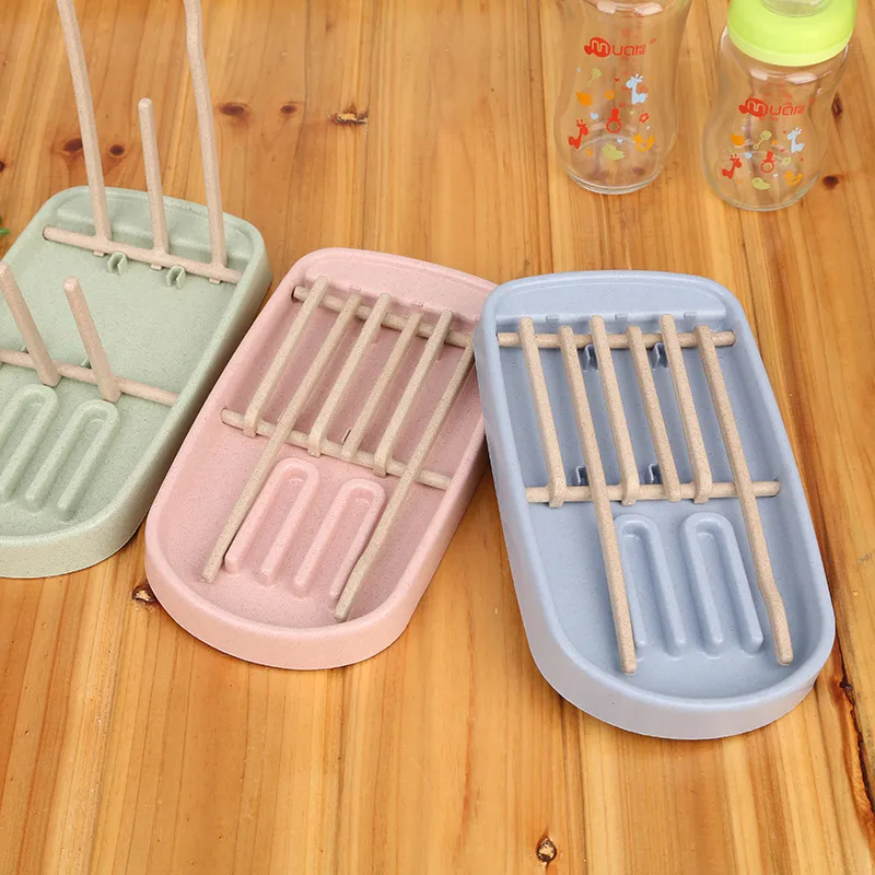 Eco-Friendly Baby Bottle Drying Rack - Wheat Straw Cup & Nipple ...