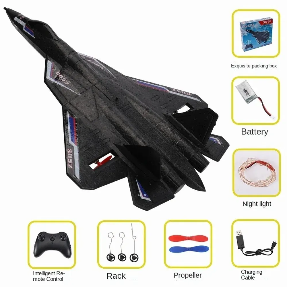 DHgate.com:SU57 RC Airplane: Remote Control Light-Up Aircraft Toy for ...