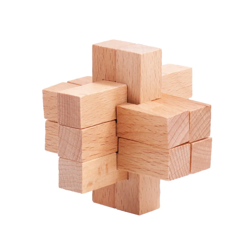 Kids' Brain Teaser Wooden Puzzle Toy - Luban Lock, Educational STEM Toy ...
