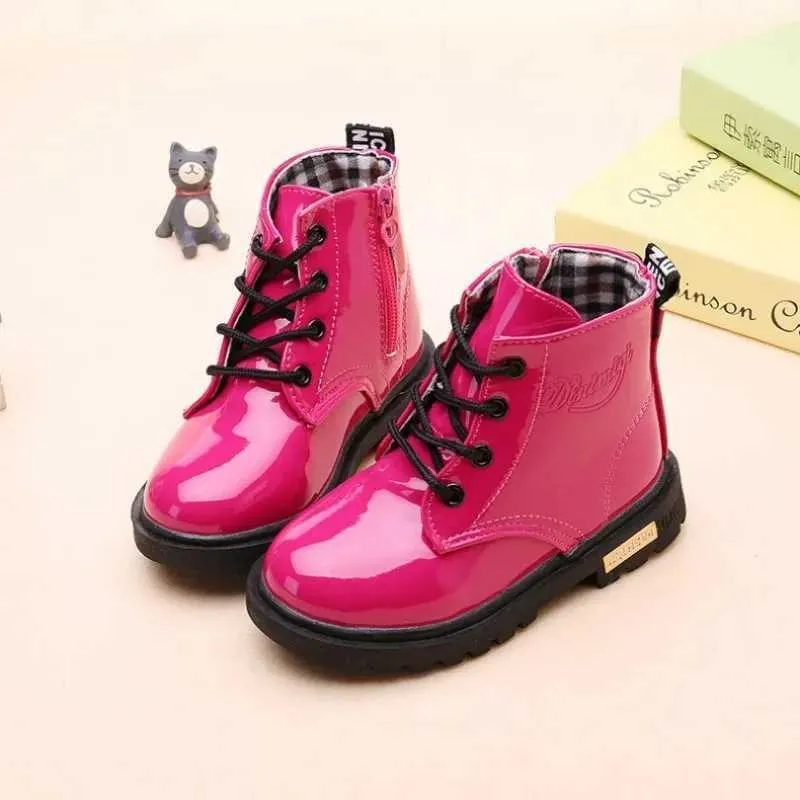 Waterproof Ankle Boots for Girls - PU Leather, Anti-Slip, Spring/Summer ...