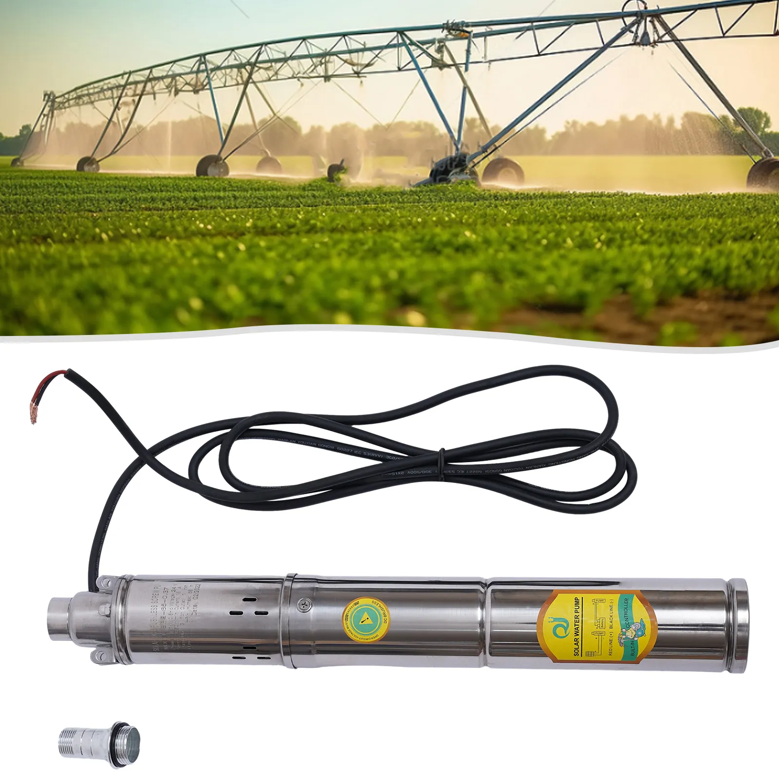 24V Solar Powered Deep Well Submersible Water Pump for Farm and Ranch ...