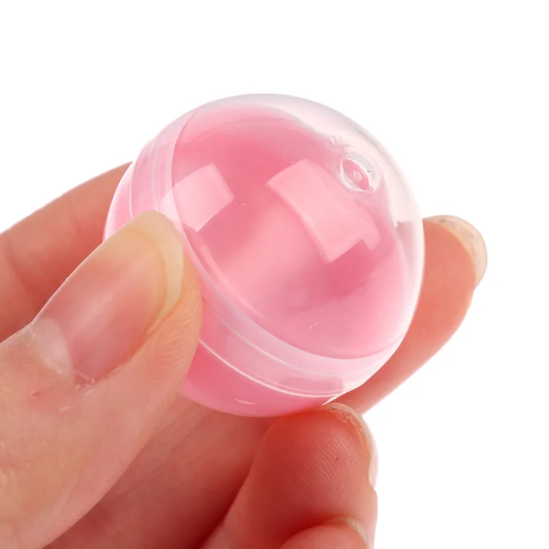 100 Clear Plastic Toy Vending vitamin e capsule - Half Color Round Balls