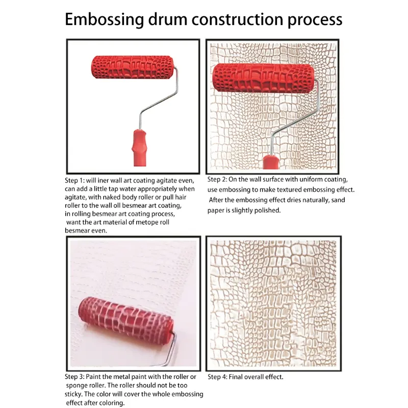 DHgate.com:7" DIY Pattern Paint Roller - Crocodile Skin Texture Wood ...