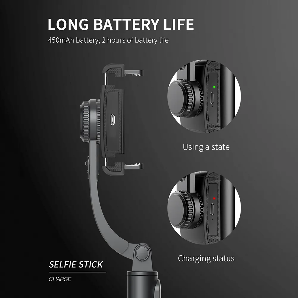 Q08 Handheld Smartphone Gimbal Stabilizer with Bluetooth and Folding ...