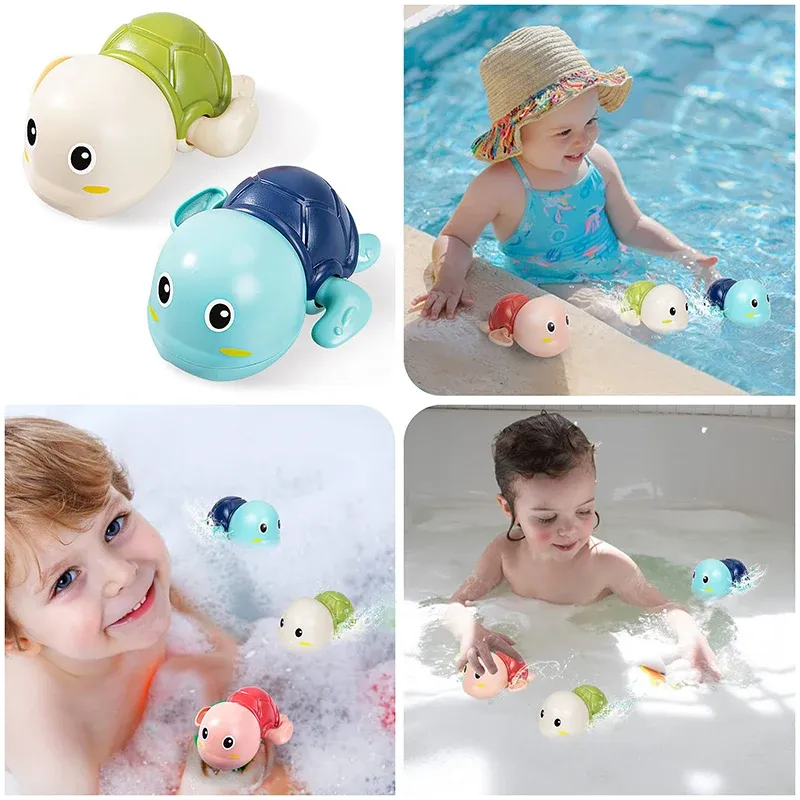 Cute Swimming Turtle Bath Toys - Wind-Up Fun for Babies & Toddlers ...