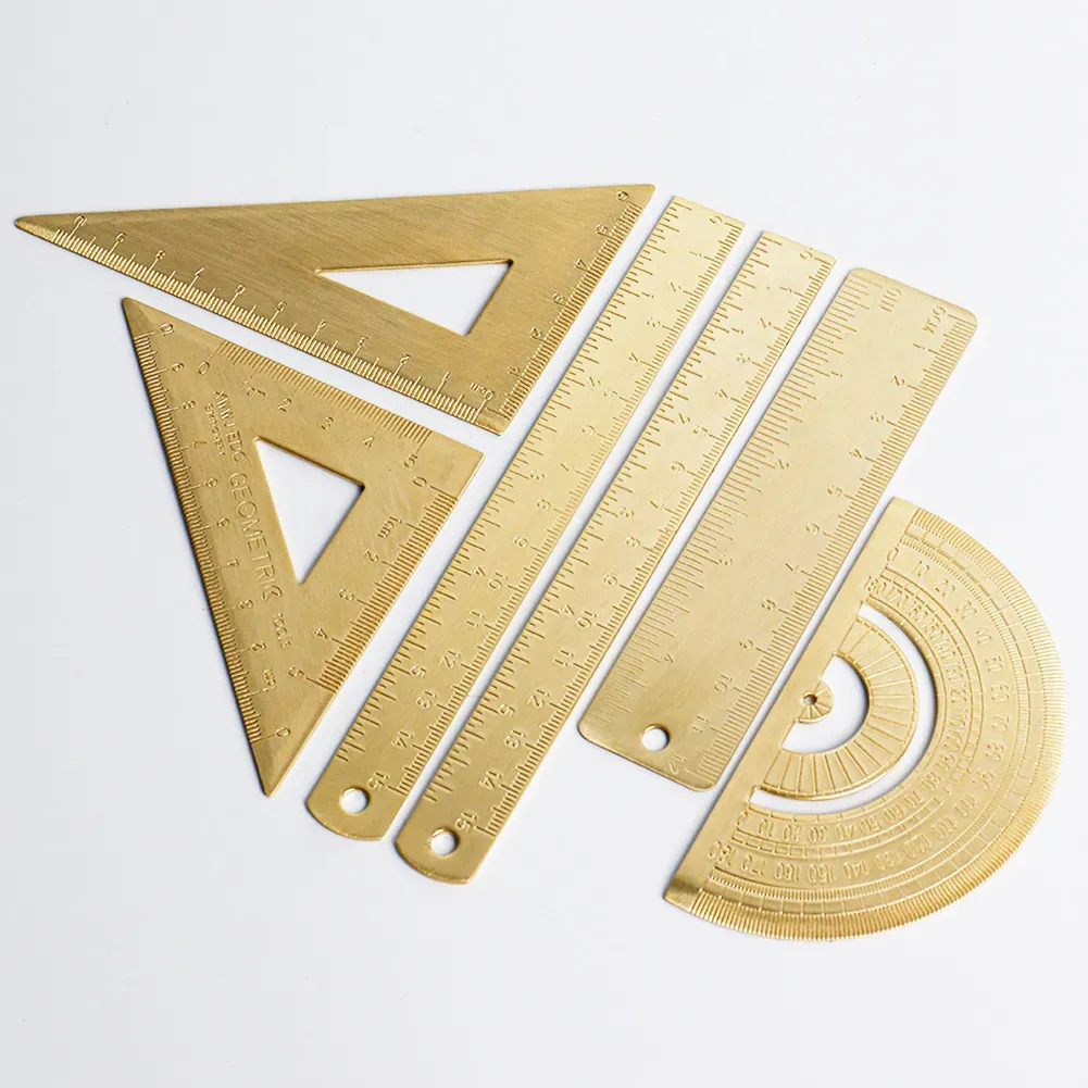 Vintage Brass Straight Ruler Metal Triangle... From Ddmyfriend, $17.67 ...