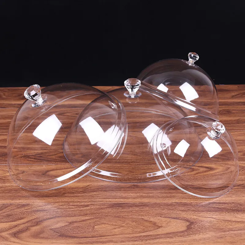 DHgate.com:Crystal Clear Acrylic Round Dish Cover | Reusable Plastic ...
