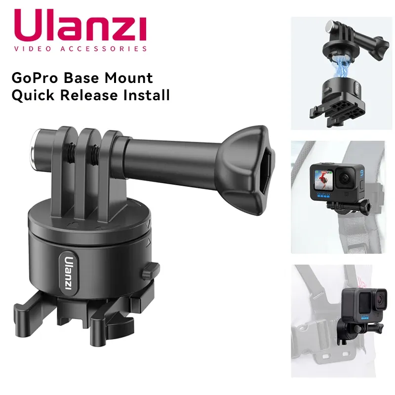 Ulanzi Go Quick II Magnetic Switch Adapter Base Mount For GoPro Hero 12 ...