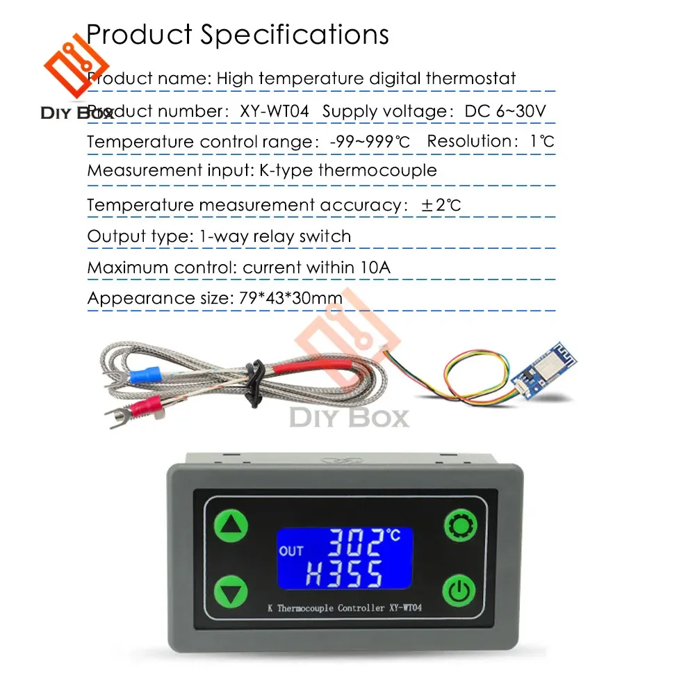 High Temperature Digital honey thermostat K-Type Thermocouple with WIFI ...
