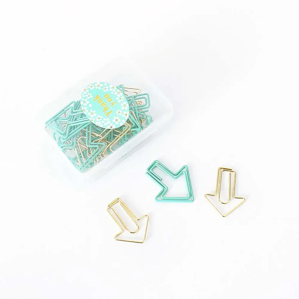 Charm Clips: Metal Arrow Heart Paper Clips, Gold Color, Cute Bookmark ...
