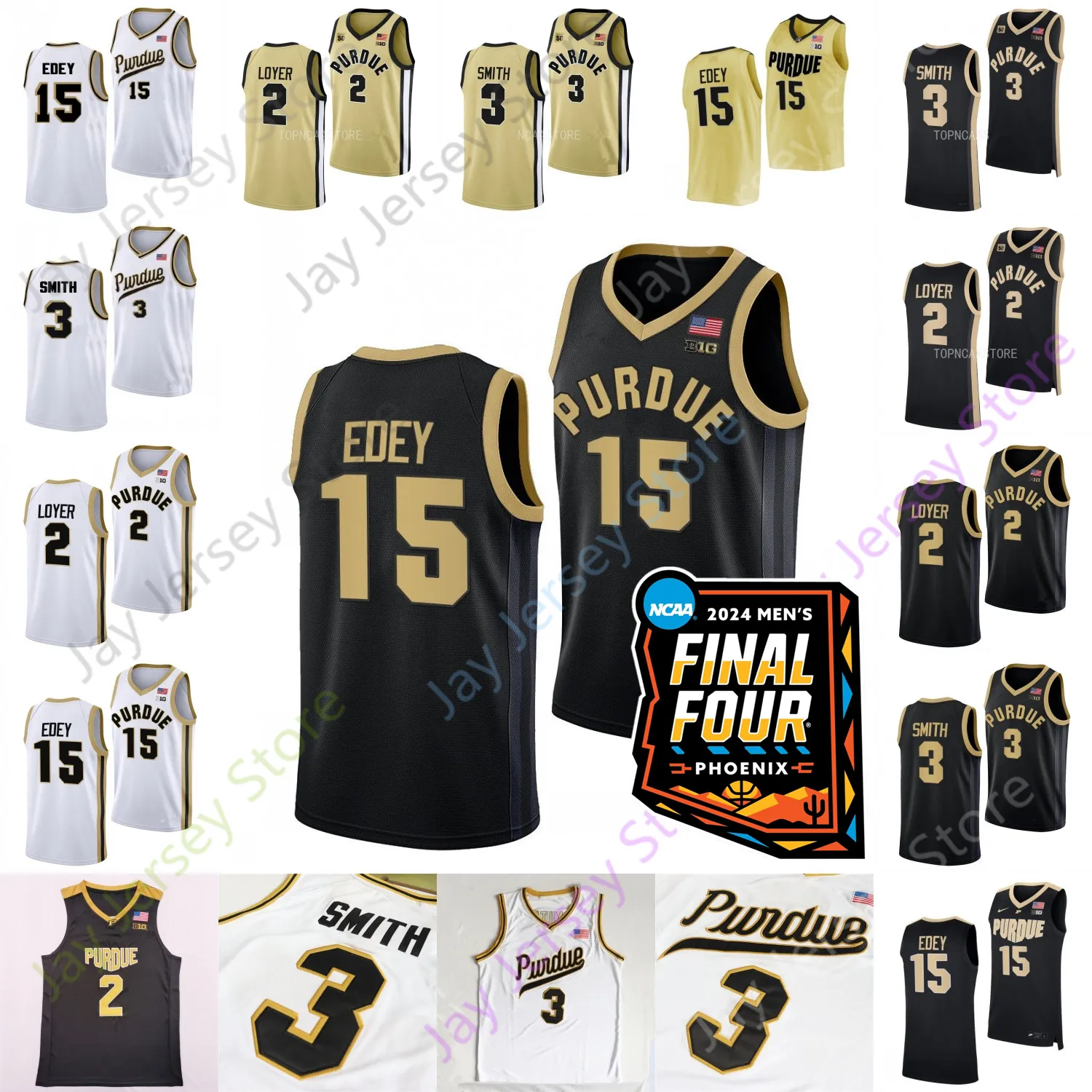 2024 Final Four 4 Patch Jersey Purdue Boilermakers Basketball NCAA ...