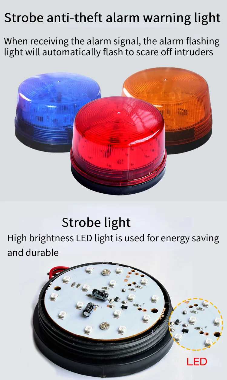 Waterproof Strobe Siren Alarm With Anti Theft Warning Light And ...