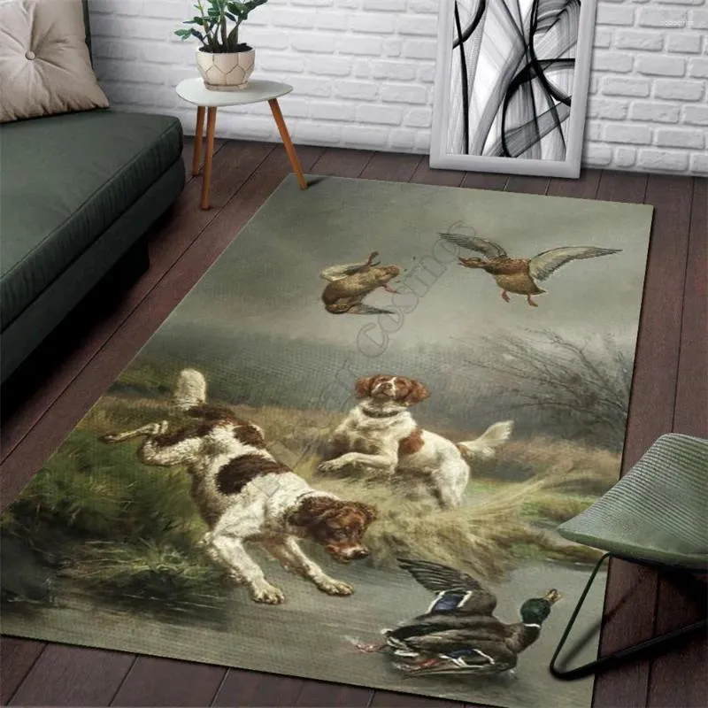 Duck Hunting 3D Printed Anti Slip Rug For Home Decoration Large Flannel ...