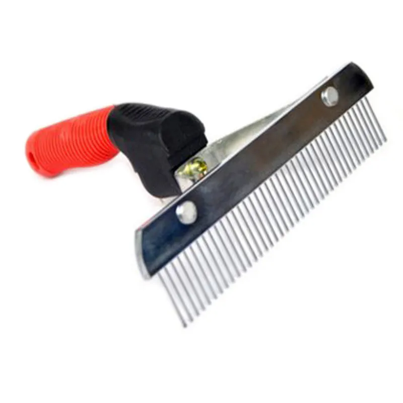 Long Tooth Dog Rake Comb - Pet Grooming Brush for Large Breeds, Gentle ...