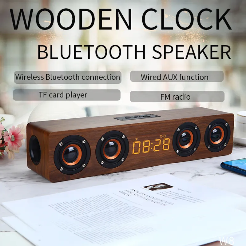 Wooden TV Soundbar Sound Box Music Acoustic System W8C 360 Stereo ...