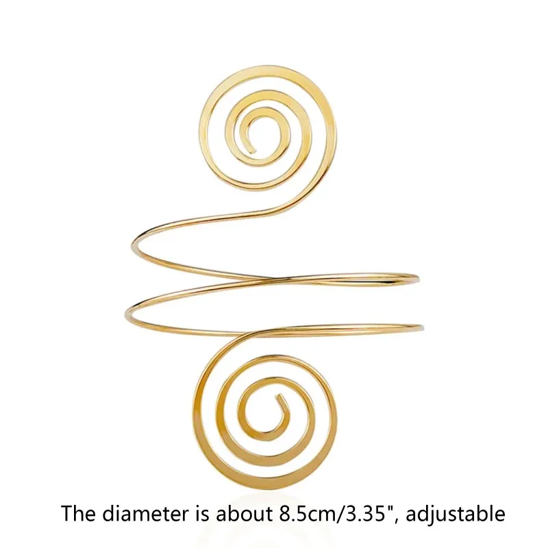 Alloy Spiral Armband Upper Arm Cuff Bracelet Swirl Pattern Costume ...