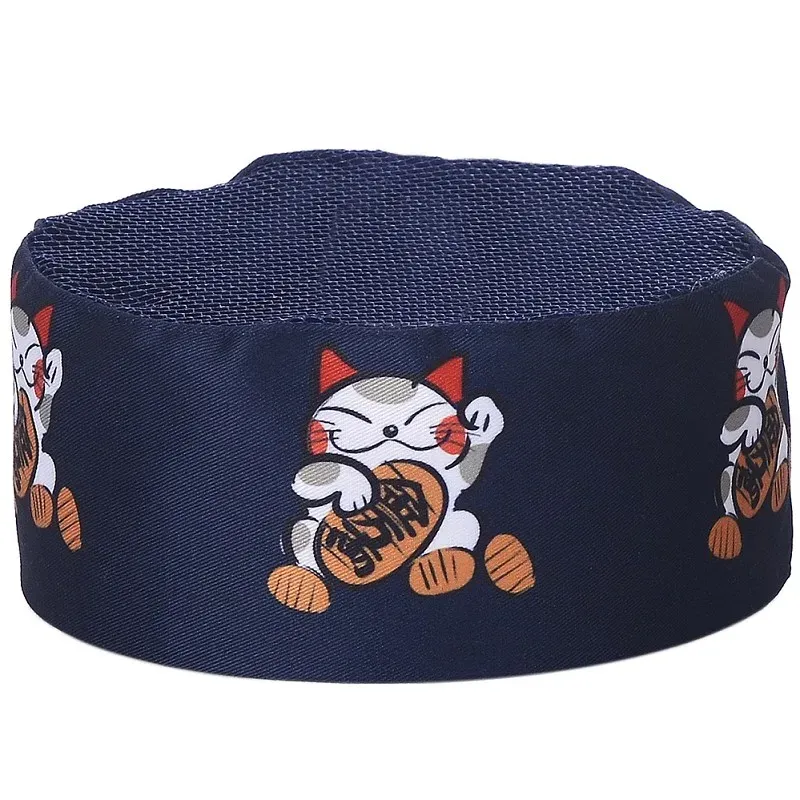 Breathable Sushi Chef Hat With White Half Cap For Japan And Korea ...