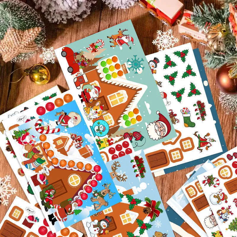 Decorated Cartoon Party Collage Of Stickers With DIY Gooka, Wallet ...