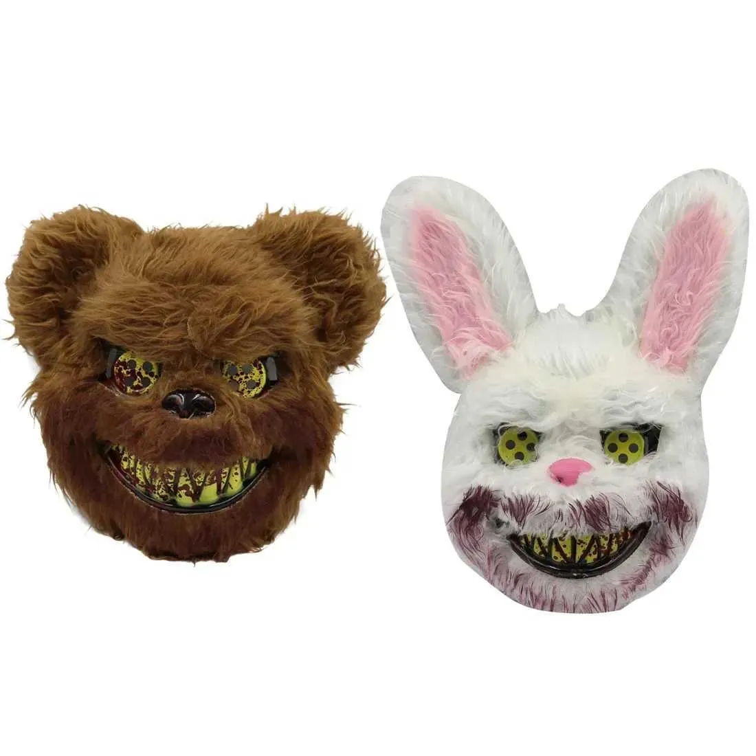 Creepy Bunny Mask: Halloween Horror Killer Rabbit Mask | Plush Cosplay ...