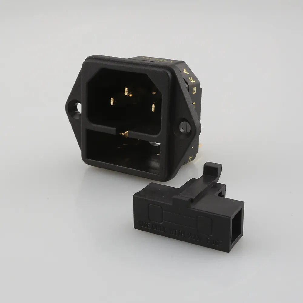 DHgate.com:24K Gold IEC AC Power Cable Audio Inlet IEC Input Socket ...