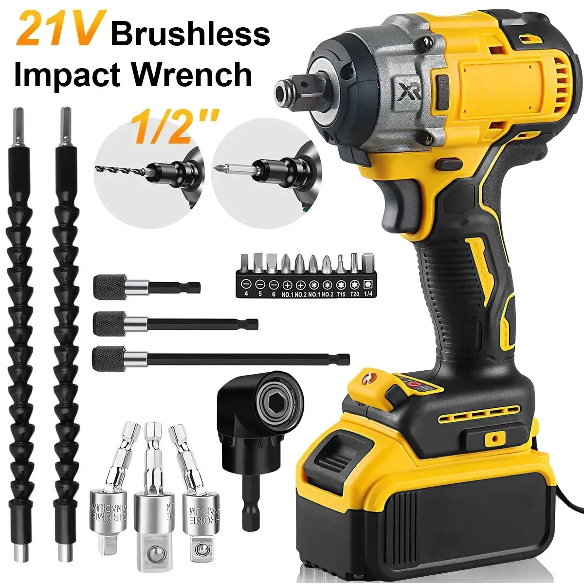 21V Cordless Drill Screwdriver: Rechargeable, 2-Speed Power Tool - Shop ...