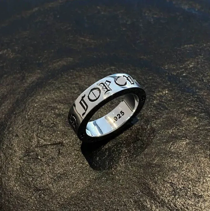 Cross Band Gothic Rings For Men And Women Trendy Punk Style Hip Hop ...