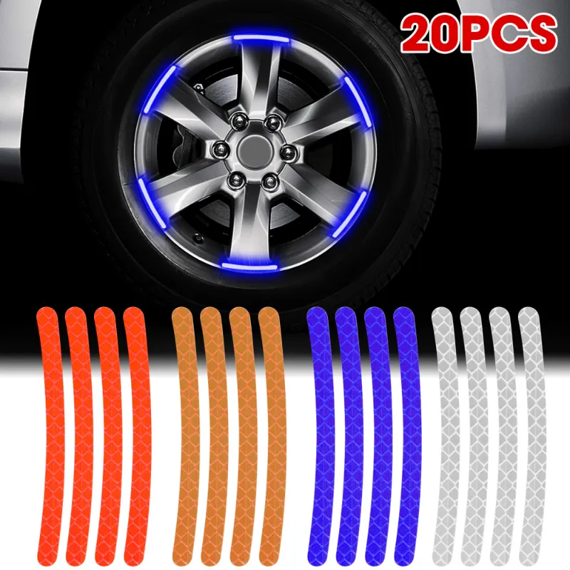 DHgate.com:20 Pack Reflective Car Motorcycle Tire Rim Stickers ...