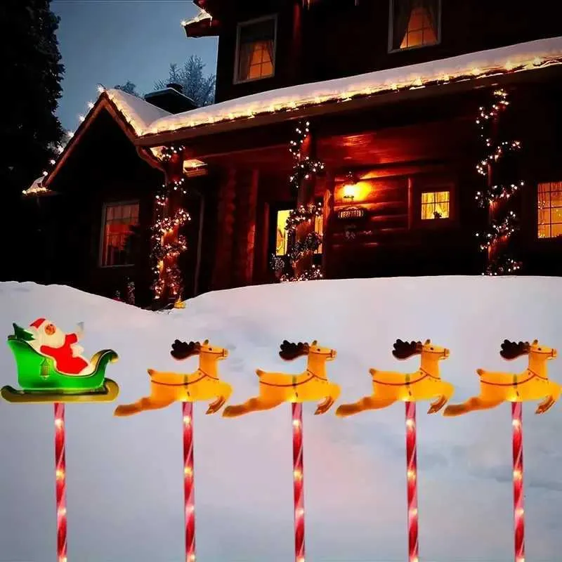 Solar Santa Claus Sled And Reindeer Lawn... From Honey_fruit_tree1, $12 ...