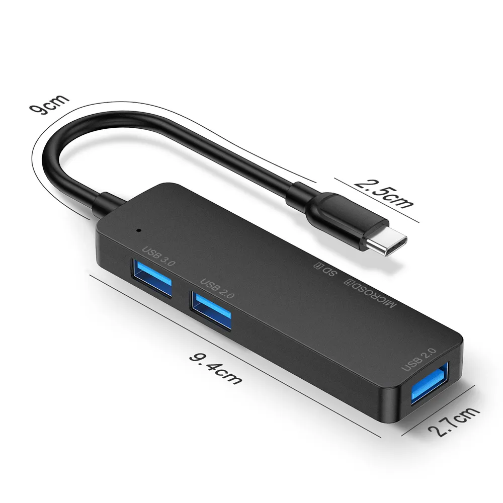 3/5-Port USB 3.0 Hub with USB Type-C and Multi-Format SD TF Micro SD ...