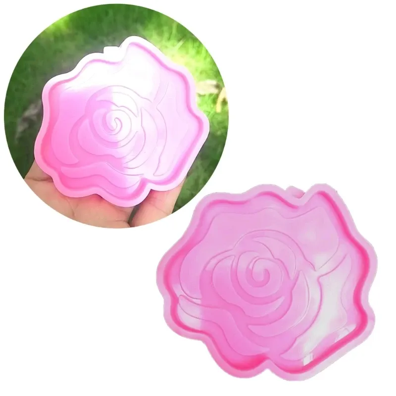 Round Resin Mold Disc Shape Coaster Tray Mold for DIY Cup Mat Table ...