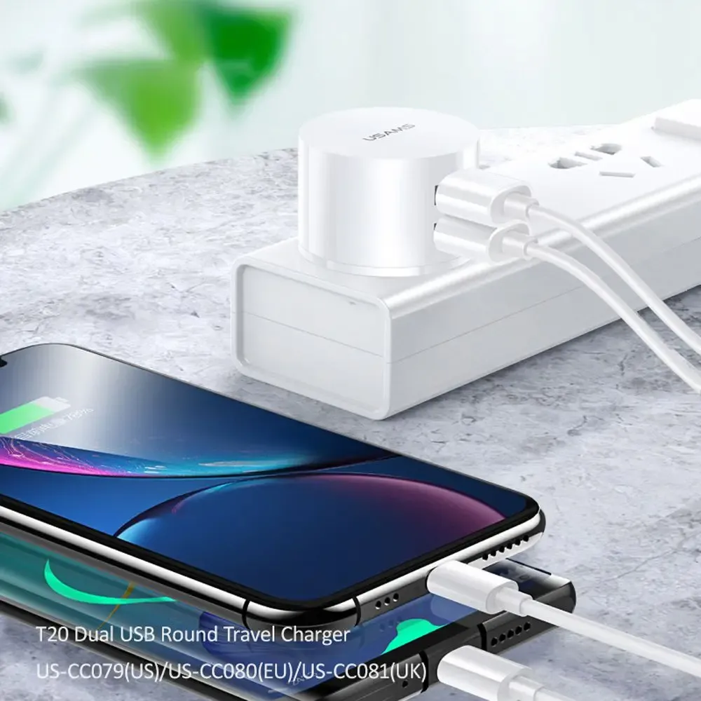 5V 2.1A Dual USB Wall Charger Mini Travel Adapter for Mobile Phone ...
