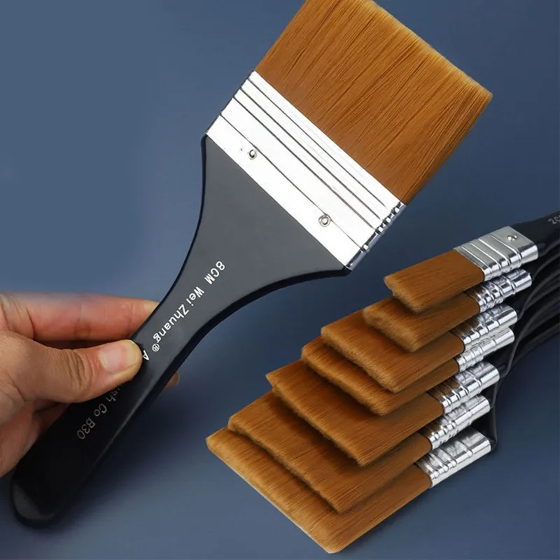 1 to Flat Paint Brushes for Gesso, Acrylic, and Oil Painting with ...