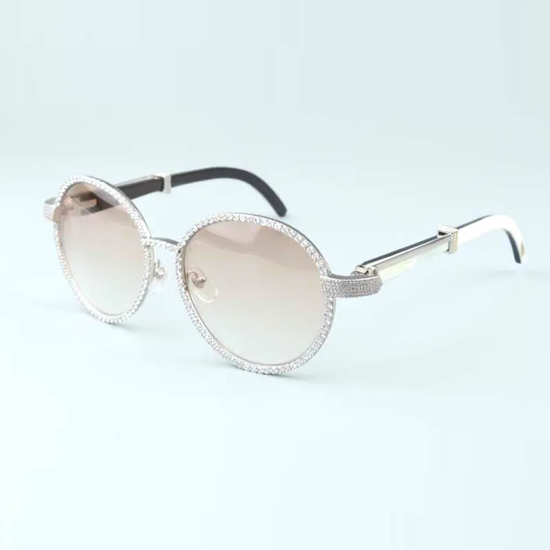 Sunglasses New Luxury Round Frame Diamond Sunglasses T19900692 Retro ...