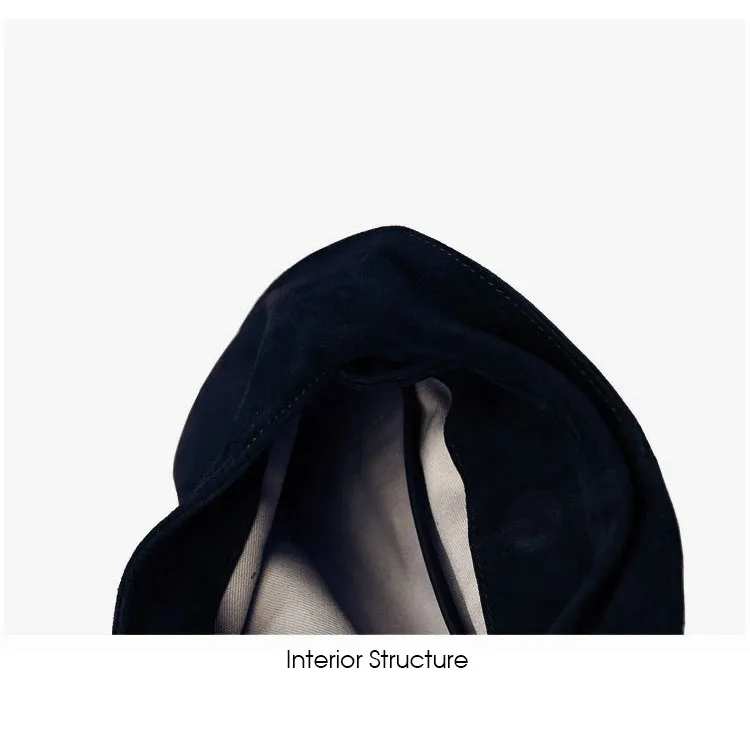 Women's Suede Sheepskin Drawstring Crossbody Bag - Dark Blue & Coffee ...