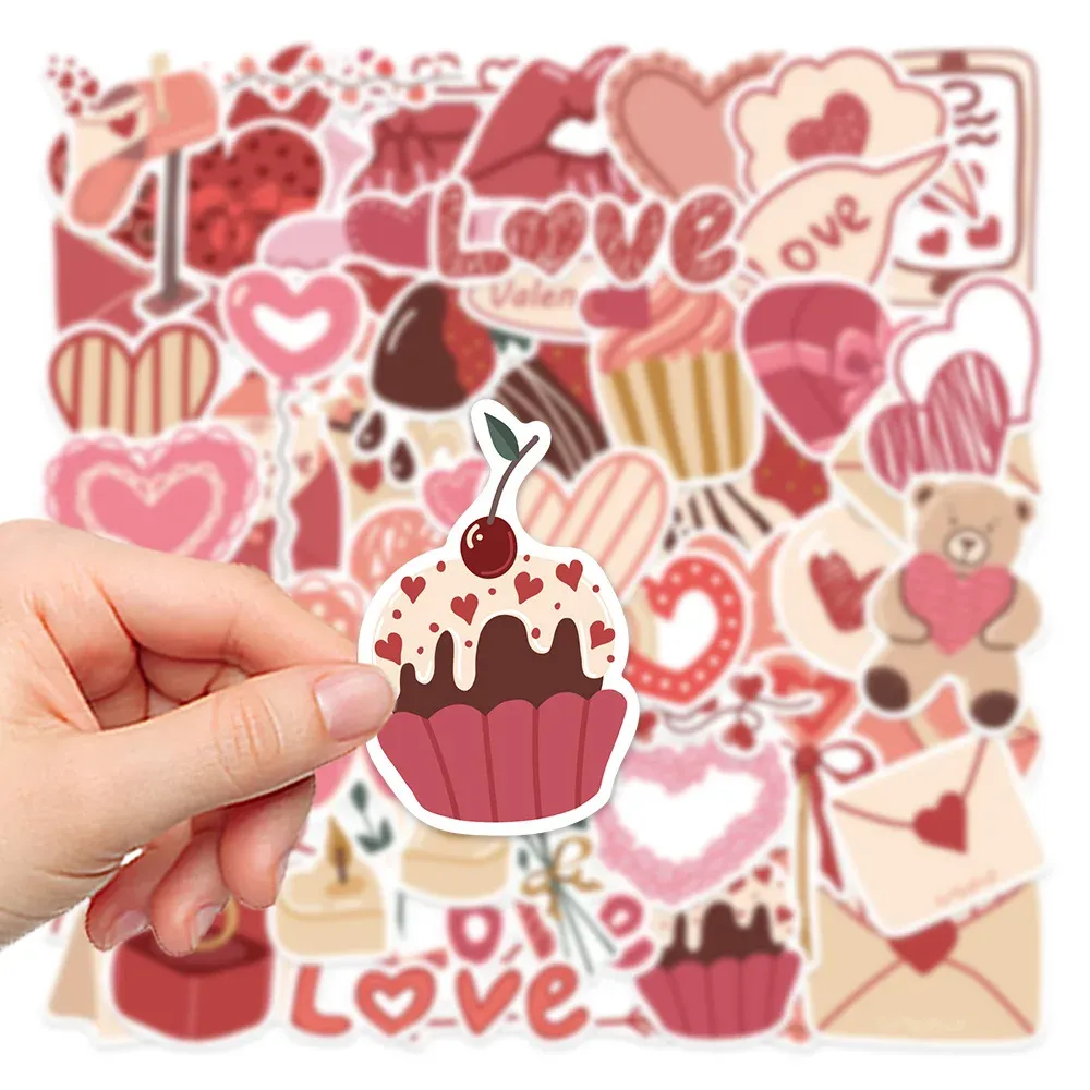 DHgate.com:Heart Nail Stickers, 58PCS Love Heart Text Stickers for ...