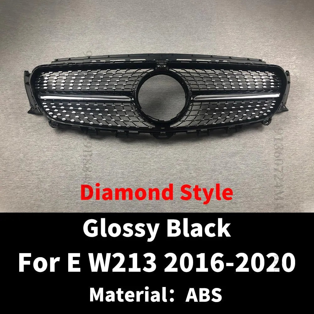 DHgate.com:Gloss Black Diamond E63 Style Front Bumper Hood Grille Grill ...