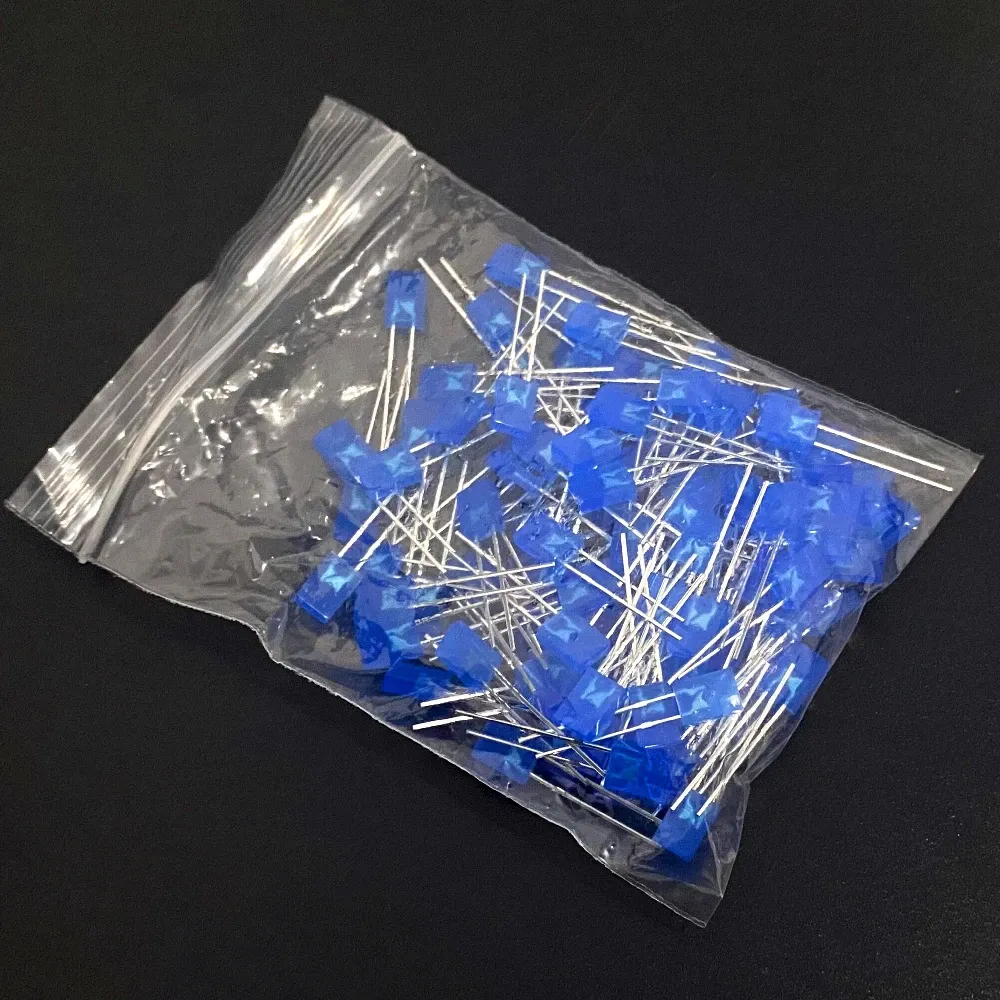 2X5X7 Square Led 257 Red Light-Emitting Diode Diffused Electronic Diy ...