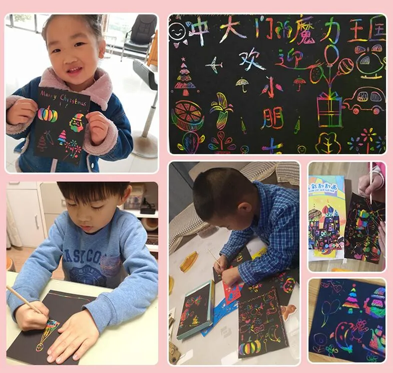 Magic Color Rainbow Scratch Art Paper Card Set With... From Ddmyfriend ...