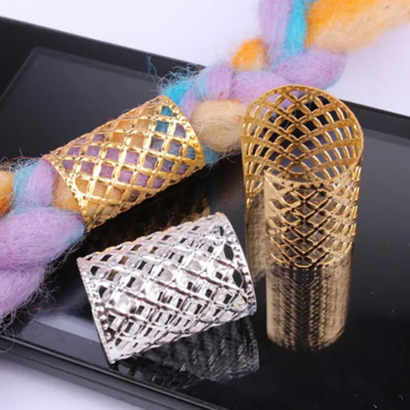 5-Pack Adjustable Gold/Silver Hair Dreadlock Beads Cuff Rings for Dread ...