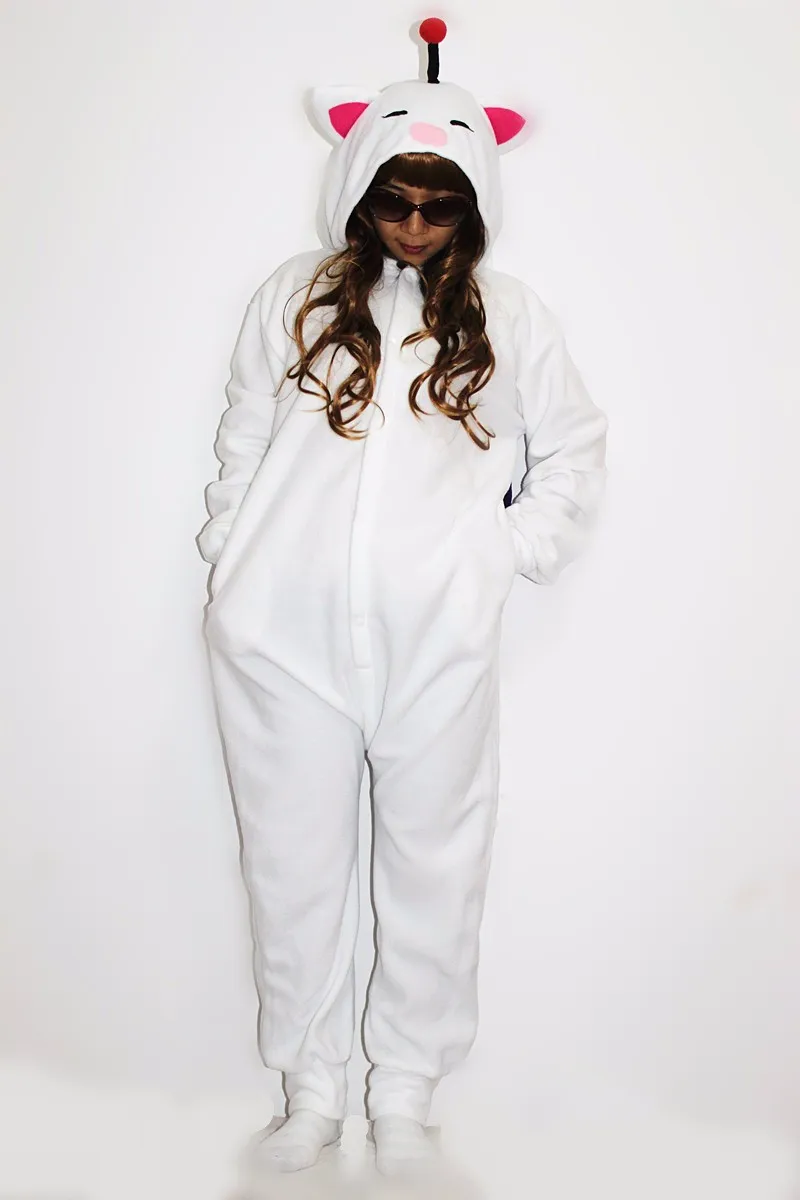 Moogle Inspired Kigurumi: Cozy Cosplay Pajamas for Adults - Shop ...