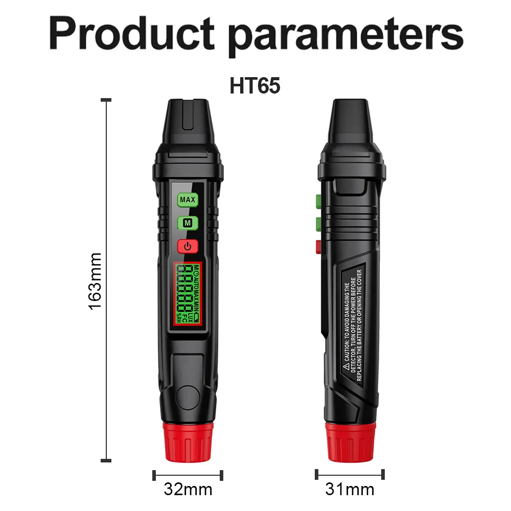 HABOTEST Wood Moisture Meter - Pen-Type HD LCD Backlight Portable Wood ...