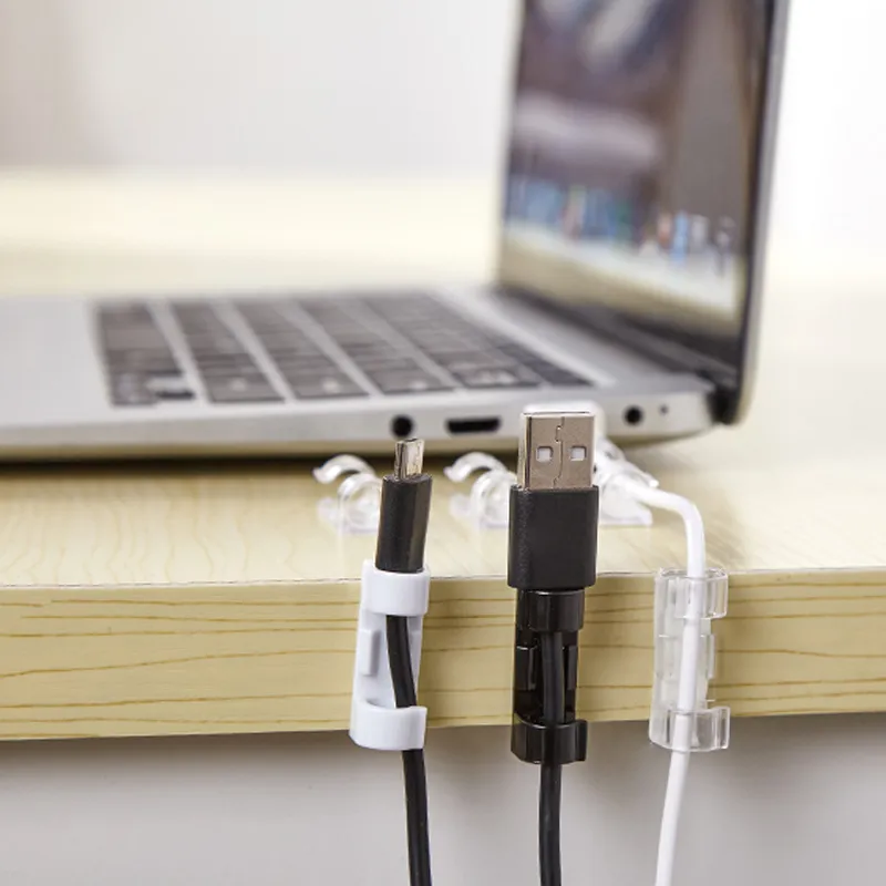 Portable Self-Adhesive Cable Management Clips for Desktop Wire and ...