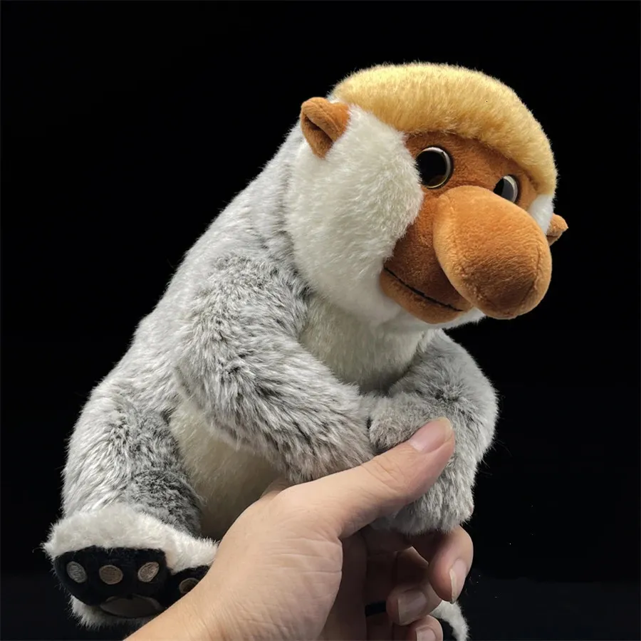 Cute Proboscis Monkey Plushie Nose Ape monkey toy - Lifelike Simulation ...
