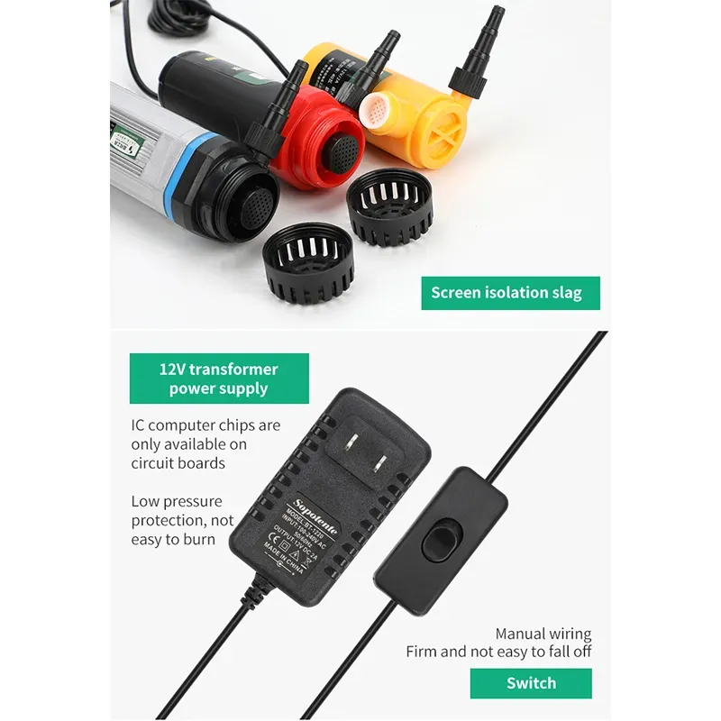12V DC Mini Submersible Pump - 10/15/20M Lift, High Pressure Water Pump ...