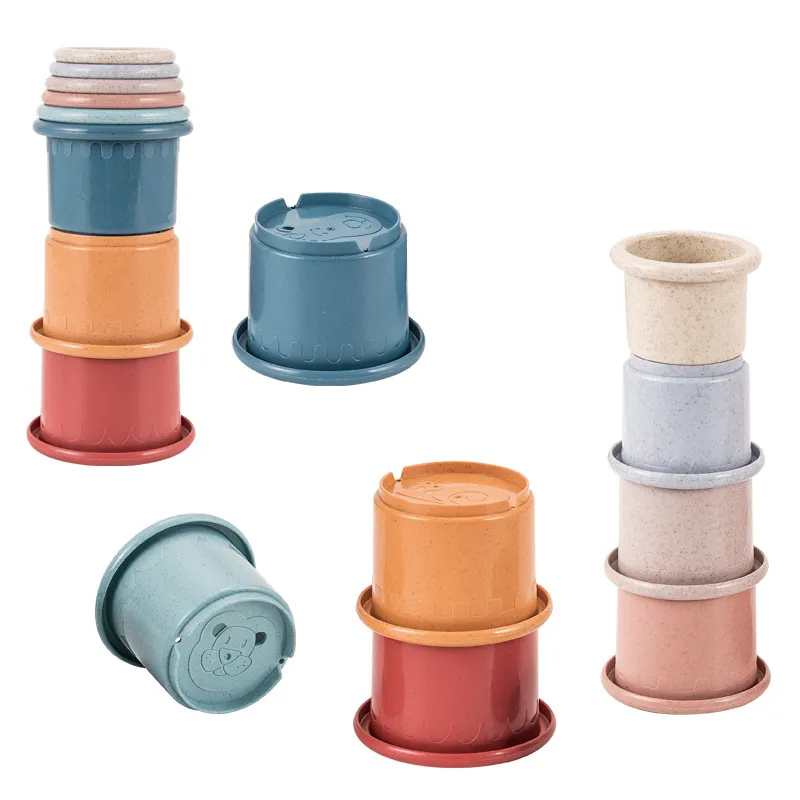 Baby Stacking Cups Toys - Early Educational Bath Toys, Stack Tower ...
