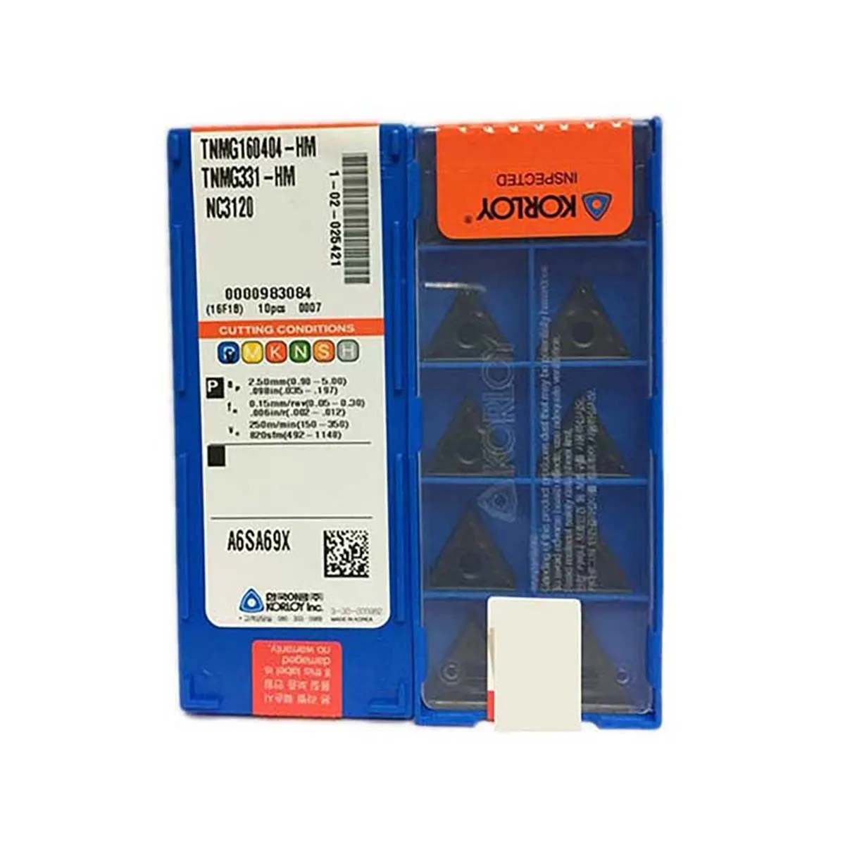 KORLOY Medium Carbide TNMG Turning Inserts TNMG11 TNMG16 TNMG22 ...