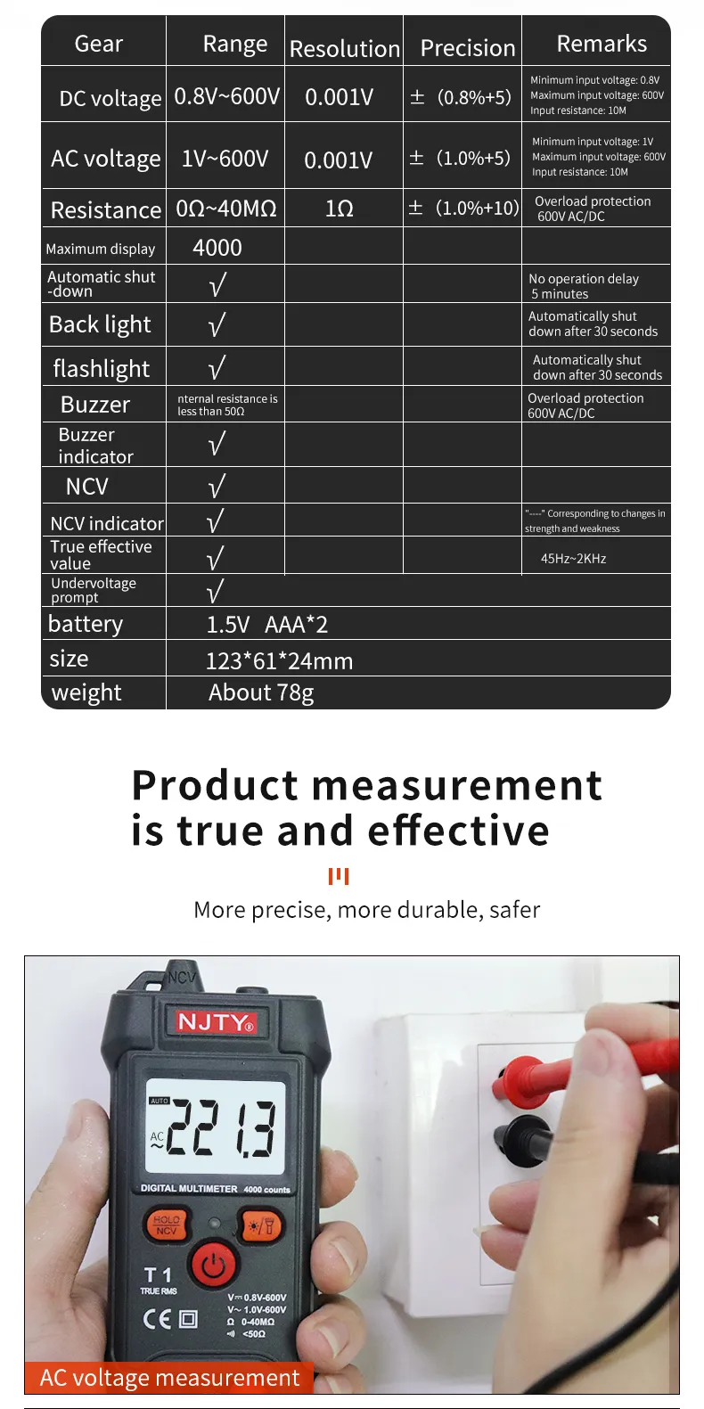 Wholesale Digital Multimeter Handheld Auto AC/DC Ammeter Voltage Tester ...